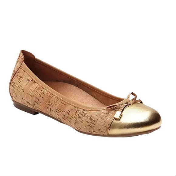 Vionic | Shoes | New Vionic Minna Ballet Comfort Arch Support Flat Cork ...
